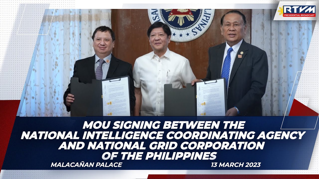 MOU Signing between the NICA and NGCP 3/13/2023 - YouTube