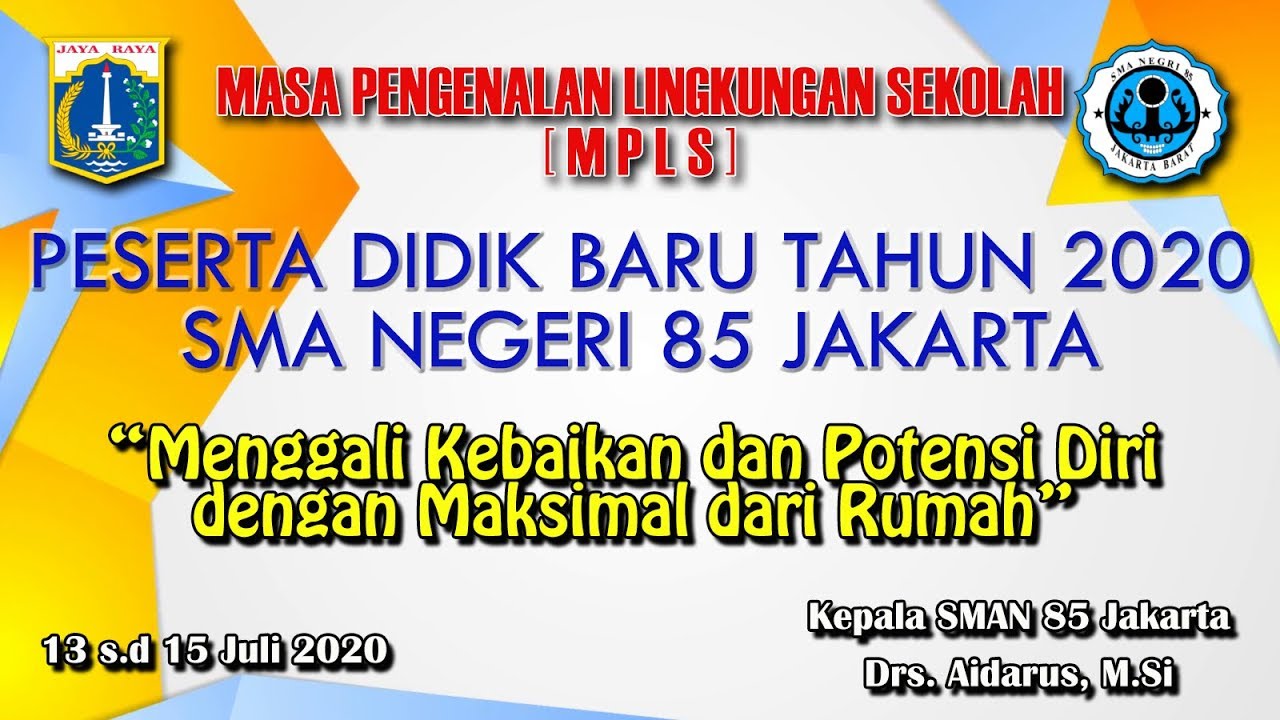 INSTRUMEN MARS SMAN 85 JAKARTA [SELASA, 14 Juli 2020] - YouTube