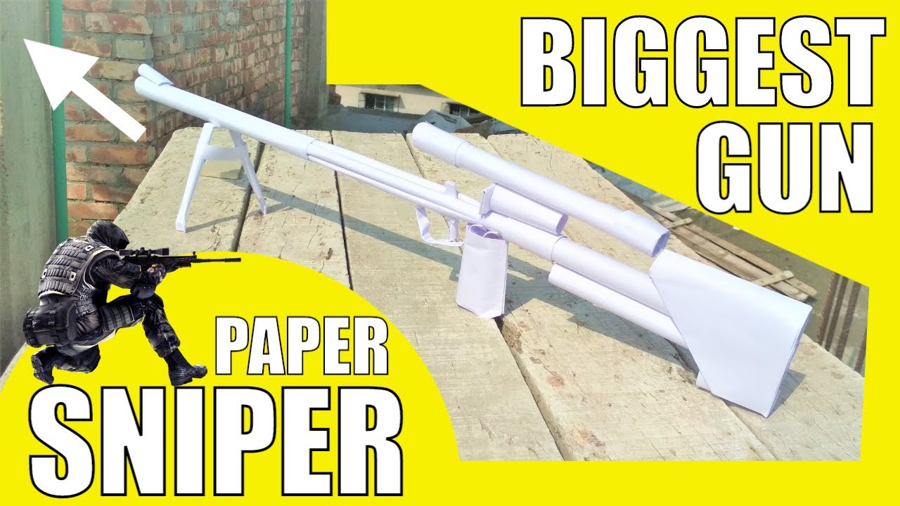How to make A Paper Gun Easy Sniper that Shoots - YouTube