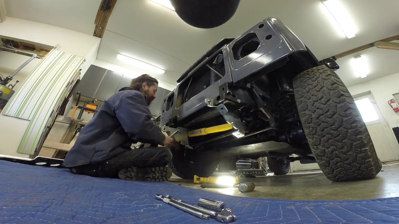 Defender 90: Steering guard installation - YouTube