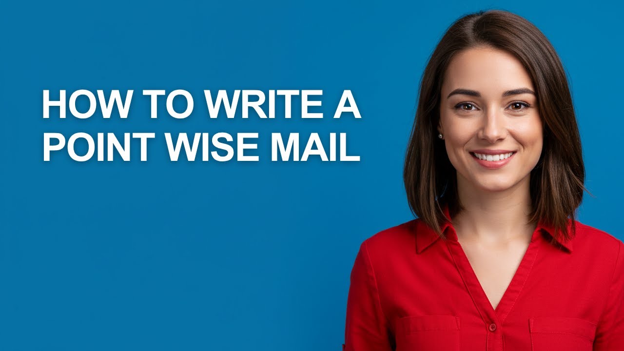 How to Write a Point Wise Mail - AshleyHowTo - YouTube