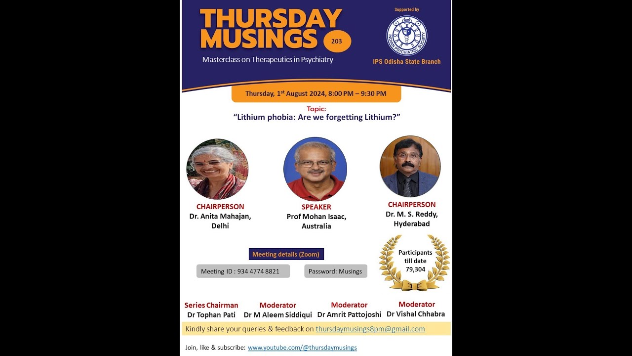 Episode No. 203 : Lithium phobia: Are we forgetting Lithium? - YouTube