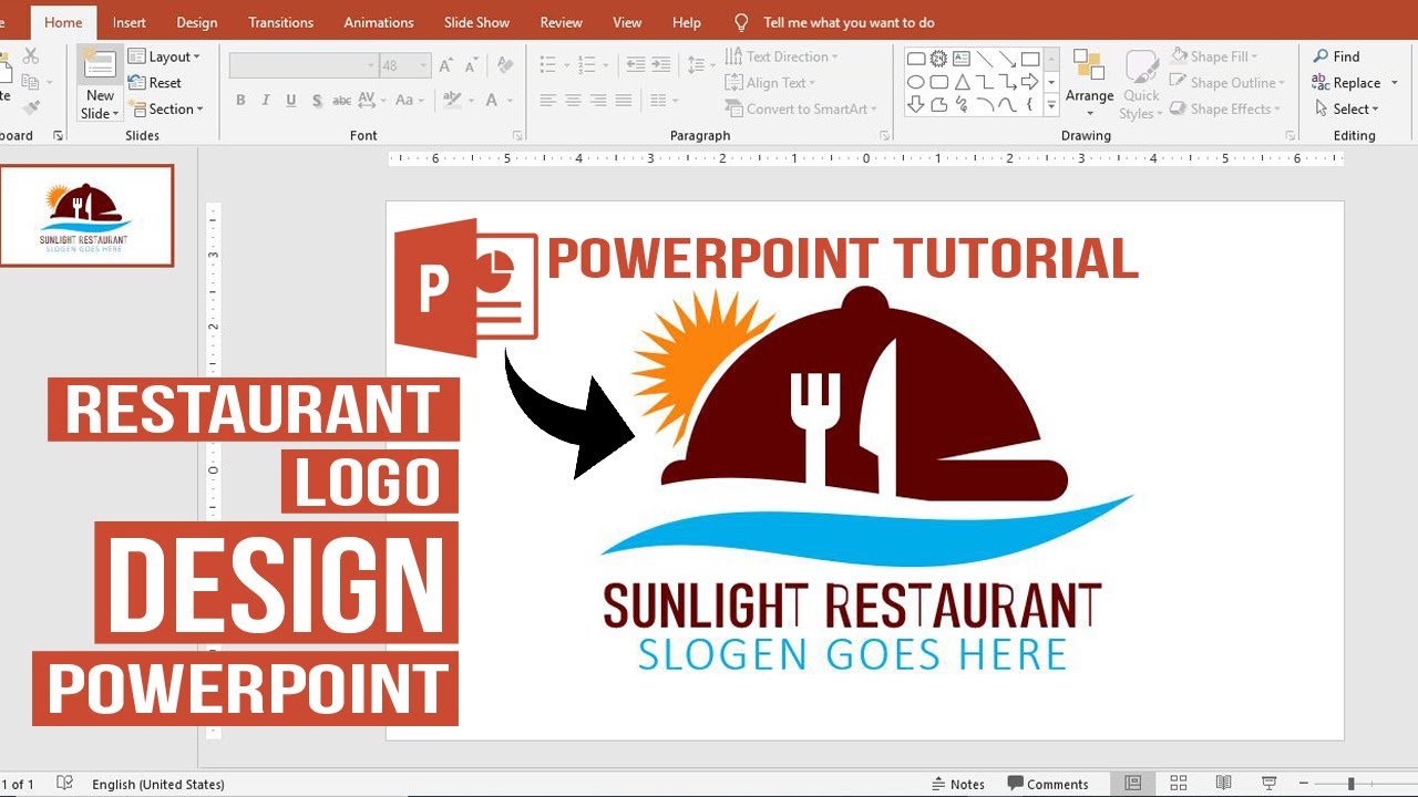 Restaurant Logo Design in PowerPoint ! - YouTube