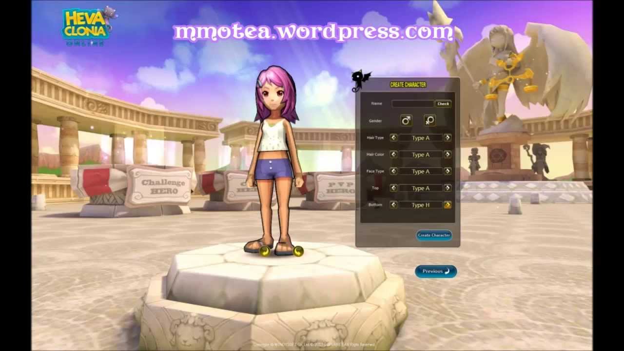 Heva Clonia Online Character Creation - YouTube