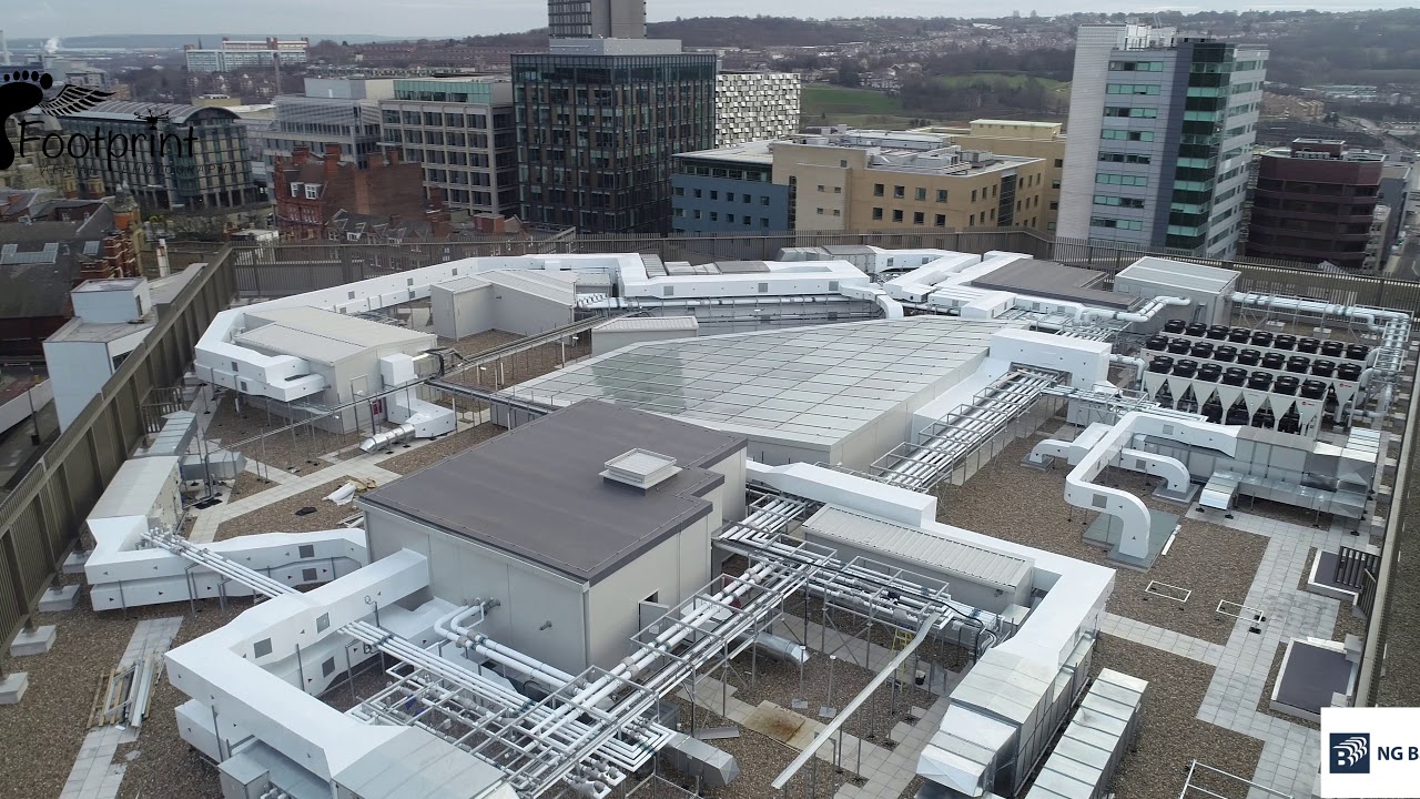 Drone video of new building in Sheffield - YouTube