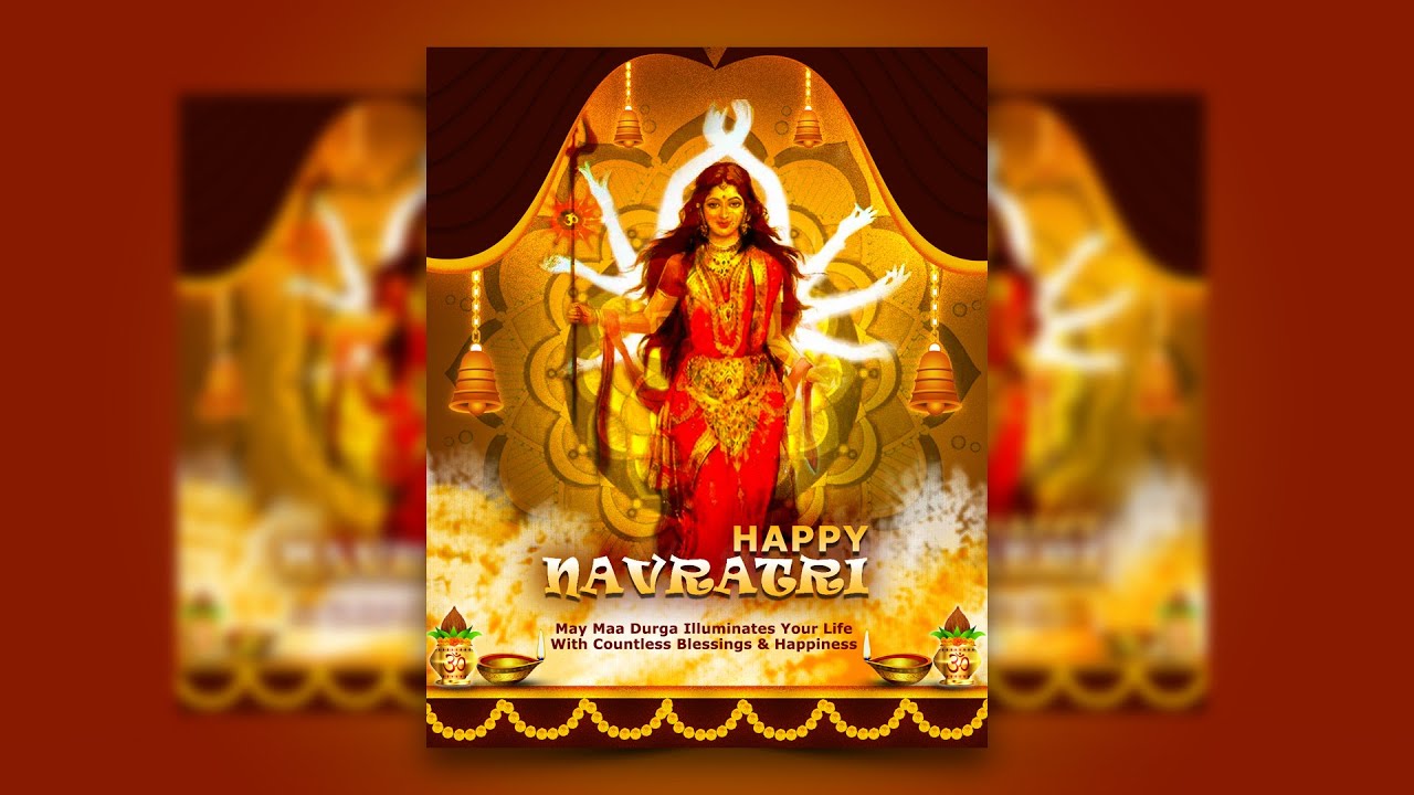 Navratri Poster Design | Navratri Social Media Poster Design | Navratri ...