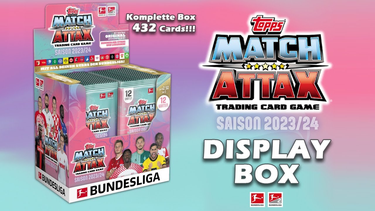 Komplette DISPLAY BOX | TOPPS Bundesliga Match Attax 2023/24 Cards ...