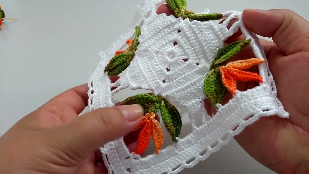 Square floral em crochê com Maria José Veja como confeccionar e emendar ...
