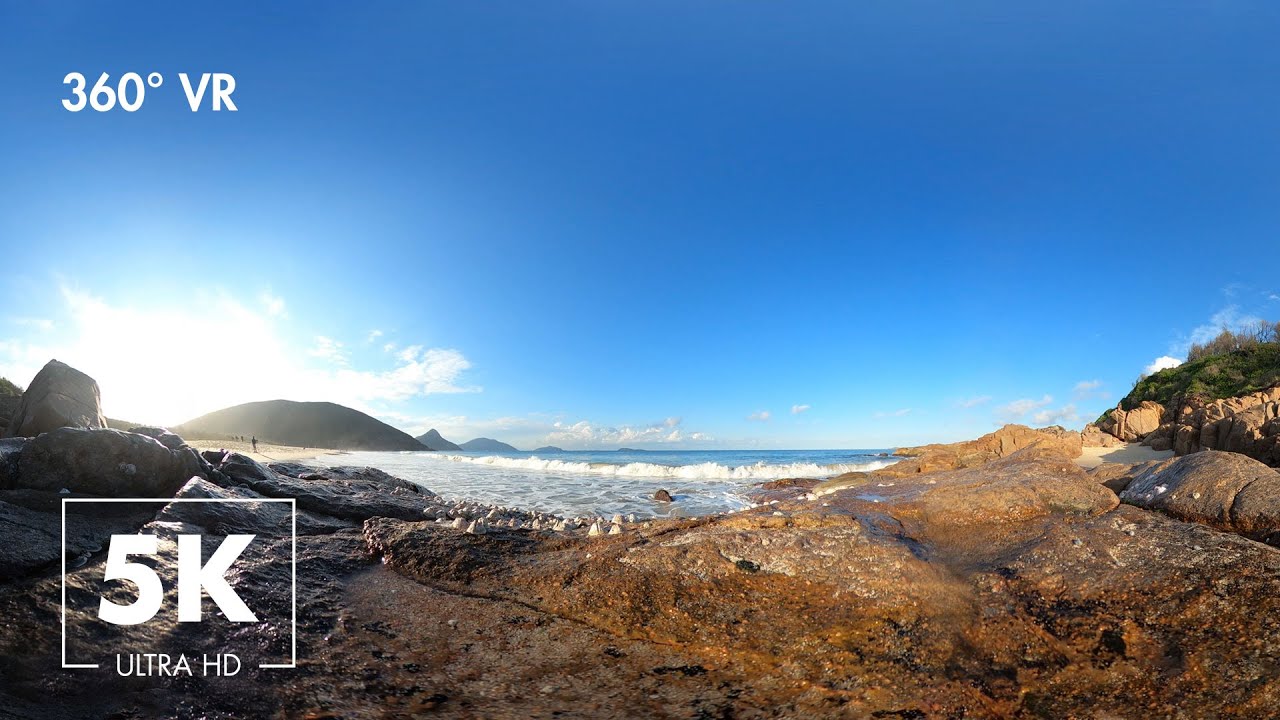 Virtual Nature 360° VR - Immersive Beach With Gentle Waves - 5K Ultra ...