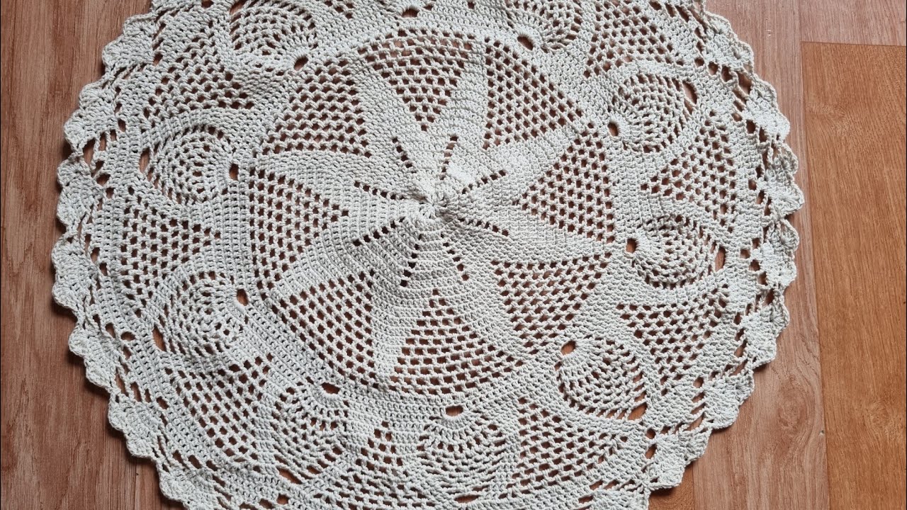कैसे बुने painapal वाला सुन्दर थालपोस्ट Part#3 how to crochet doily ...