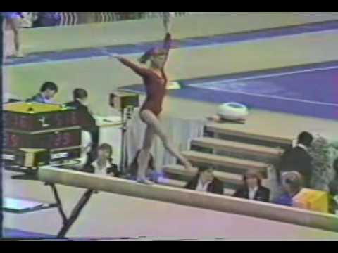 Olga Mostepanova 1985 Worlds Optionals Beam - YouTube