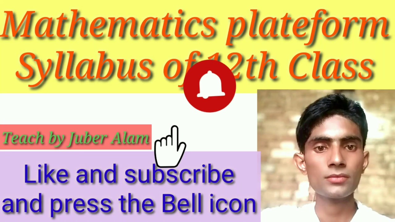 Syllabus of maths of class 12th for UP board and CBSE board for session ...
