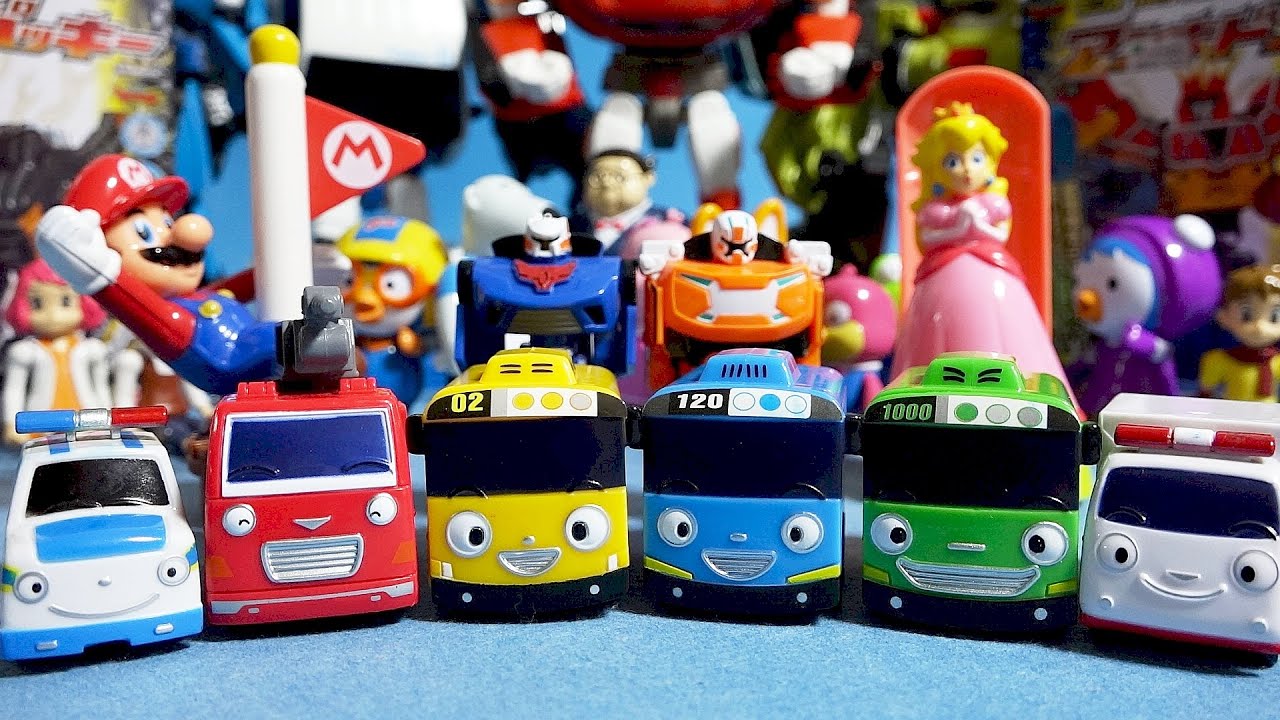 Tayo the little bus stamp toys 타요 와 또봇 도장세트 장난감놀이 - YouTube