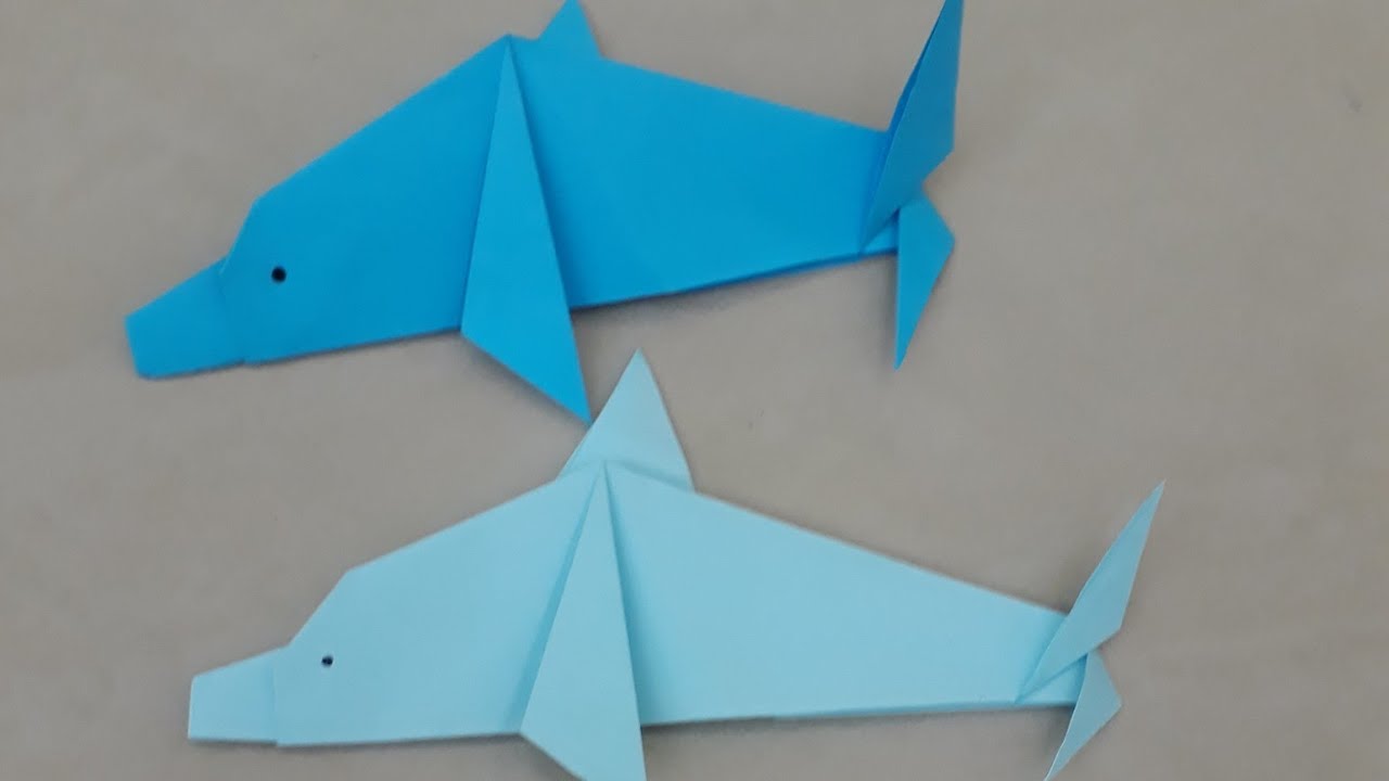 origami dolphin l How to make an easy Origami Dolphin step by step ...