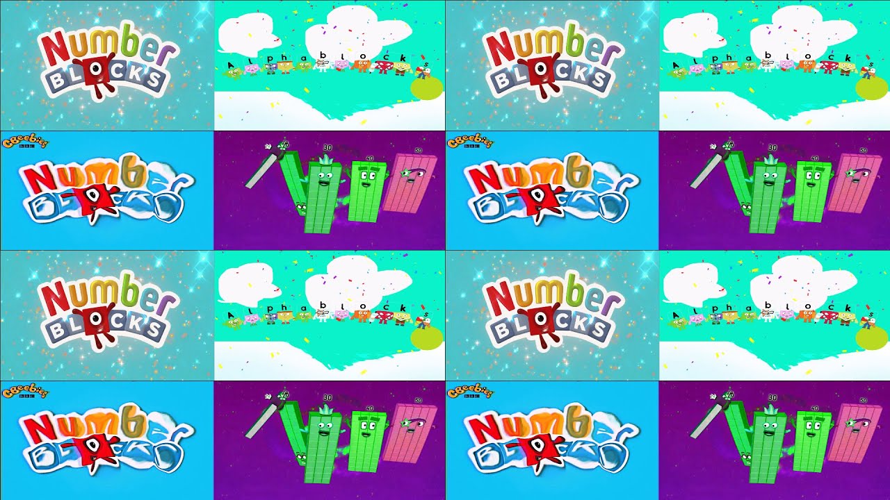 Numberblocks Intro but 4 intro Songs in 50 seconds , Alphablocks and ...