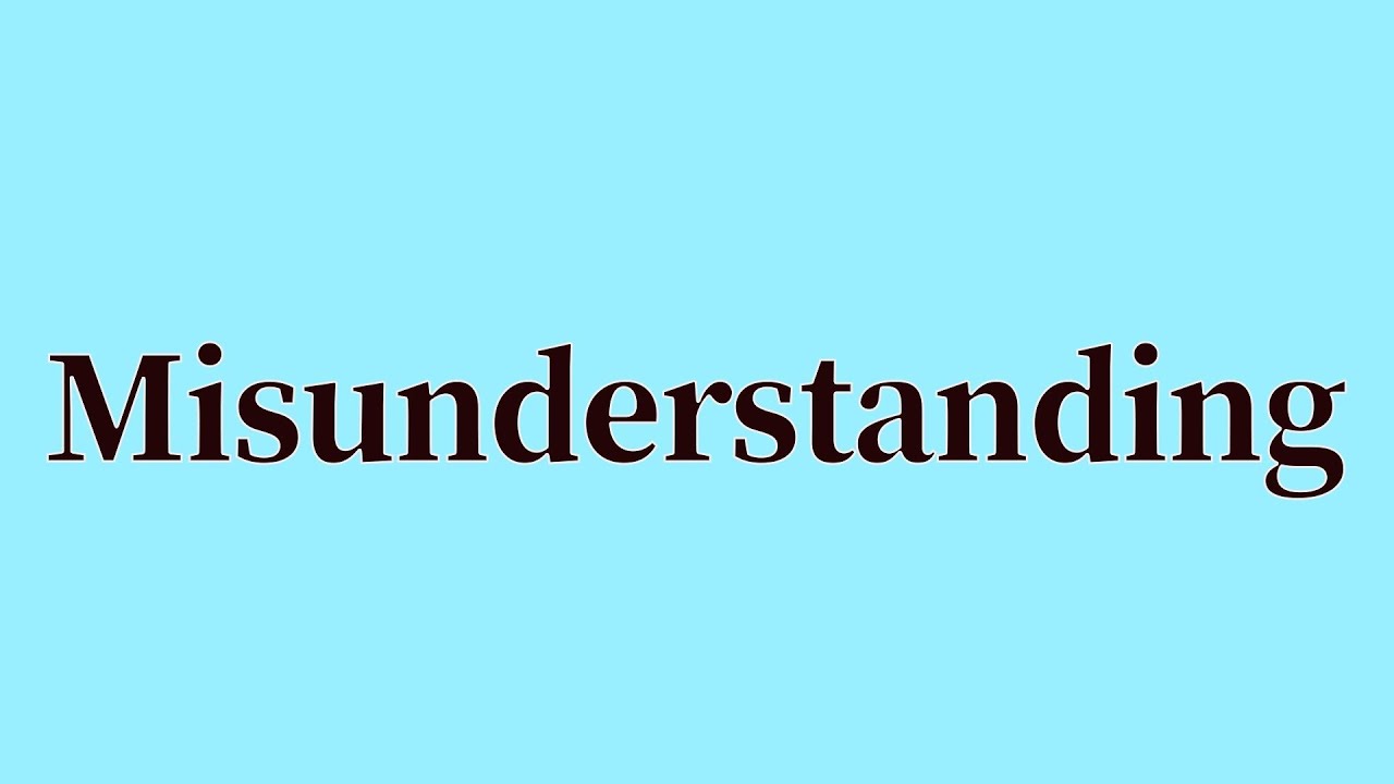 Misunderstanding Pronunciation and Meaning - YouTube
