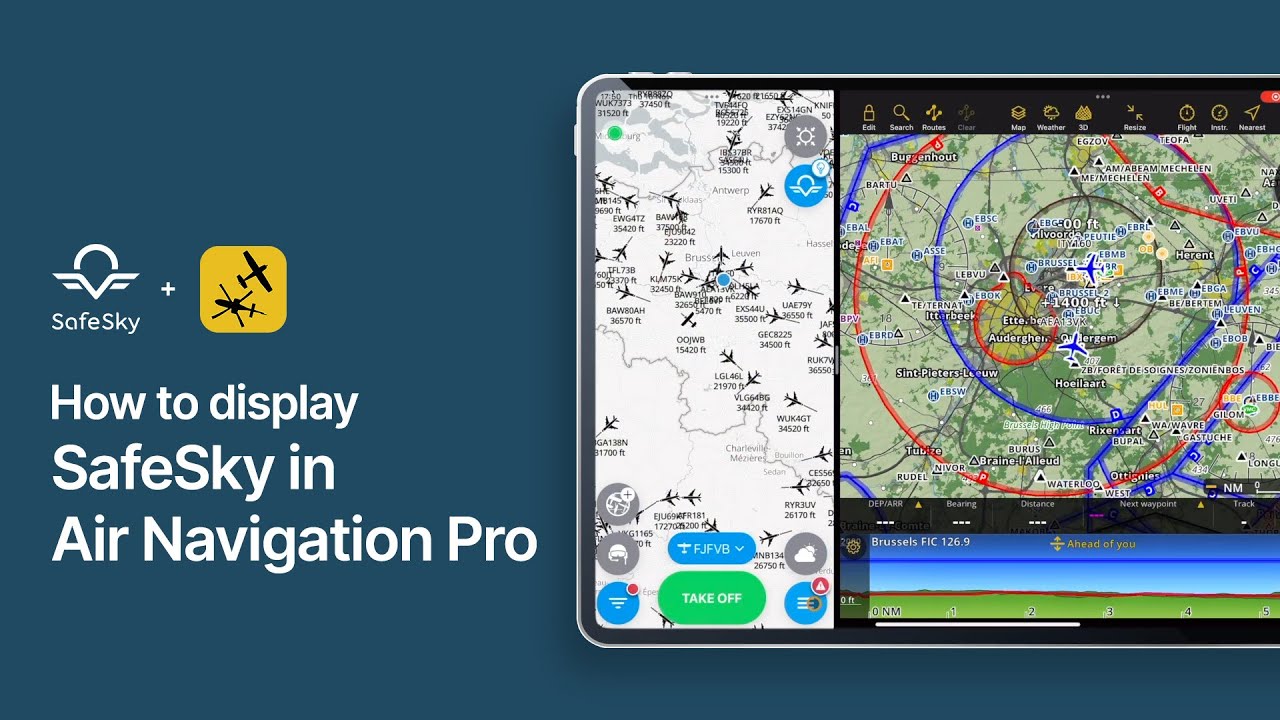 How to get live traffic data from SafeSky on Air Navigation Pro - YouTube