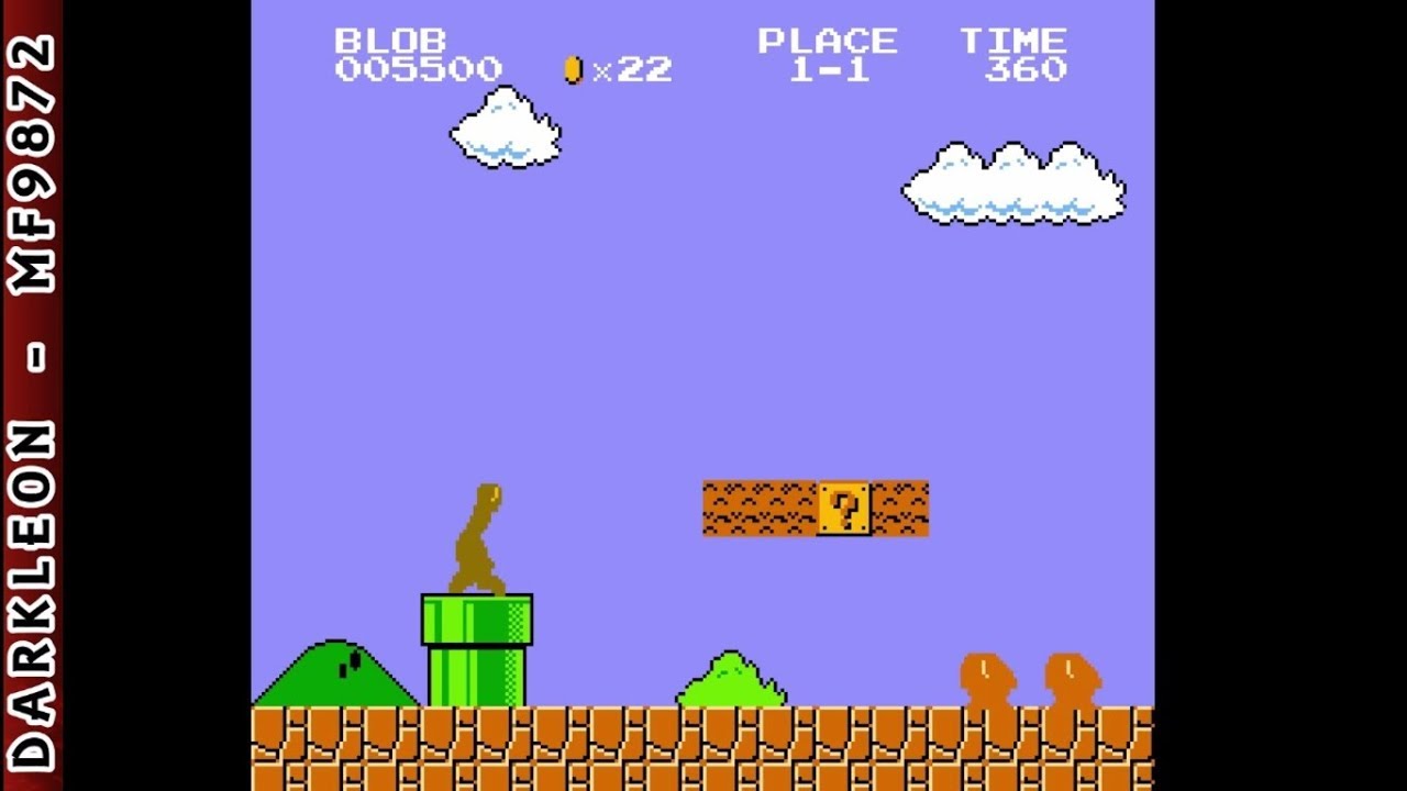 NES - Mario Blob - [SMB1 Hack] - YouTube