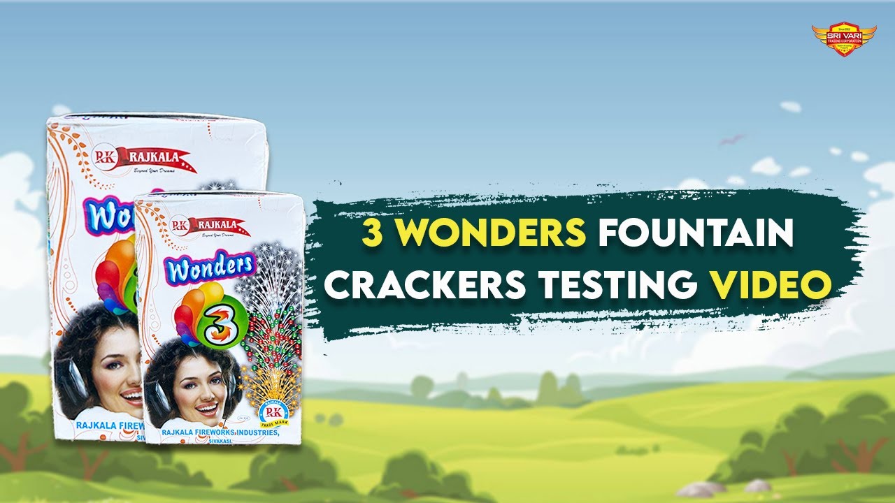 3 Wonders fountain Crackers Live Testing Video II Sri Vari Trading ...