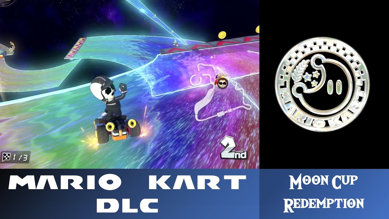 Mario Kart 8 DLC Moon Cup Mirror Three Star run - YouTube