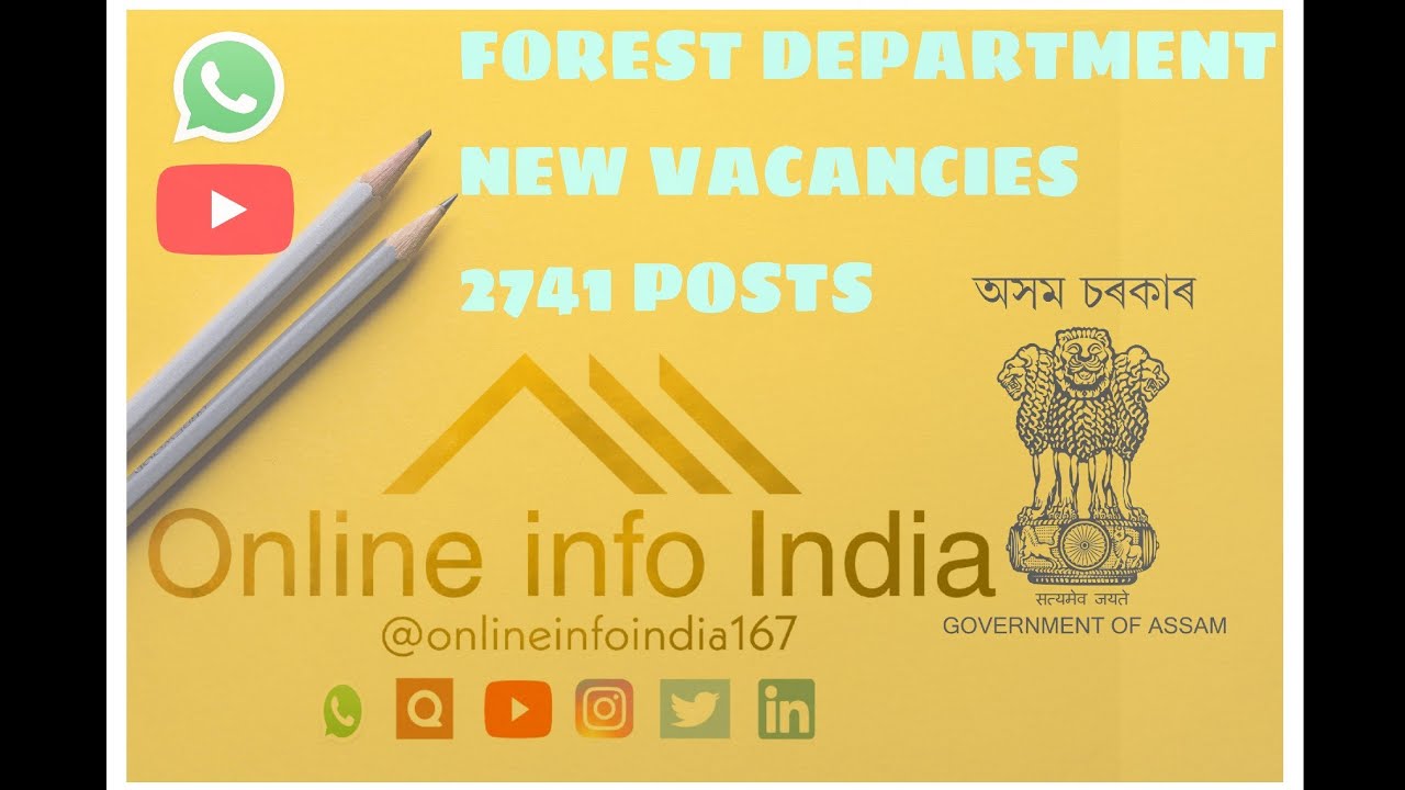 Forest Department official notification Download/apply/Assam/2023 New ...