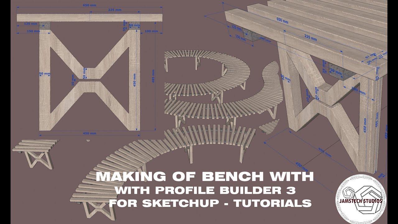 Making Of Bench with Profile Builder 3 for Sketchup - YouTube