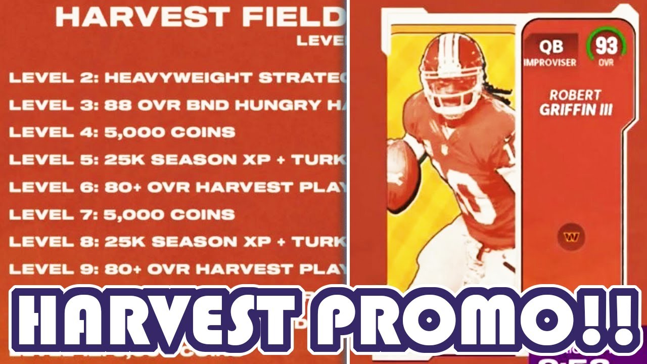 MADDEN HARVEST PROMO SEASON PASS!| TONS OF FREE 90 OVERALLS!| INSANE ...