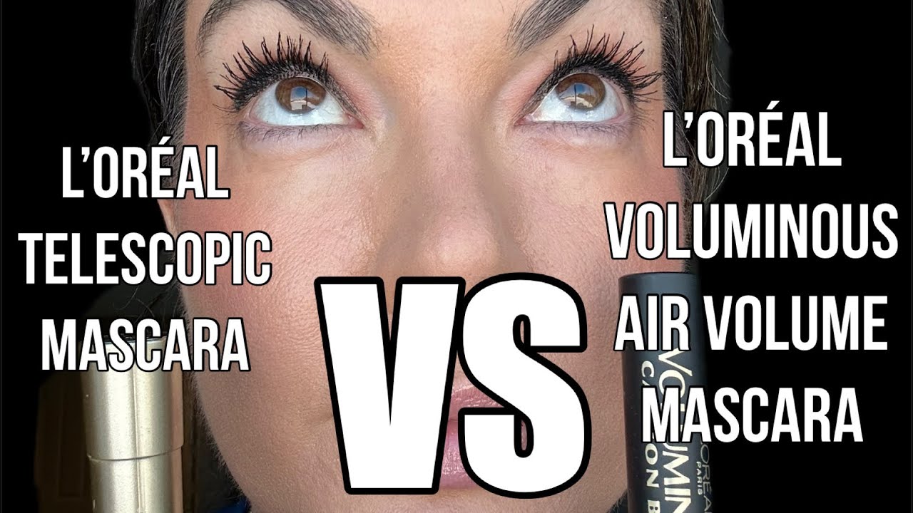 L'Oreal Voluminous Carbon Black Mascara VS L'Oreal Telescopic Mascara ...