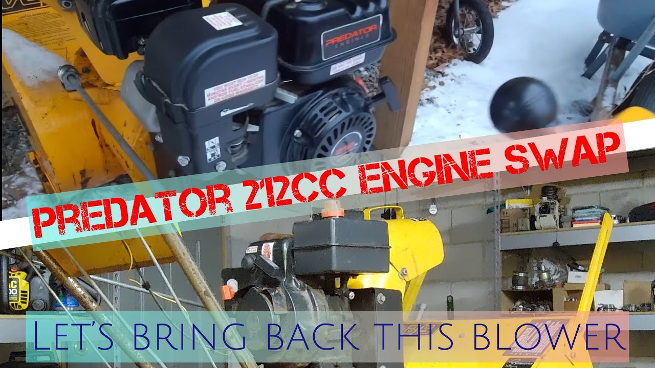 Predator 212cc Engine Swap - Let’s Bring This Snowblower Back To Life ...