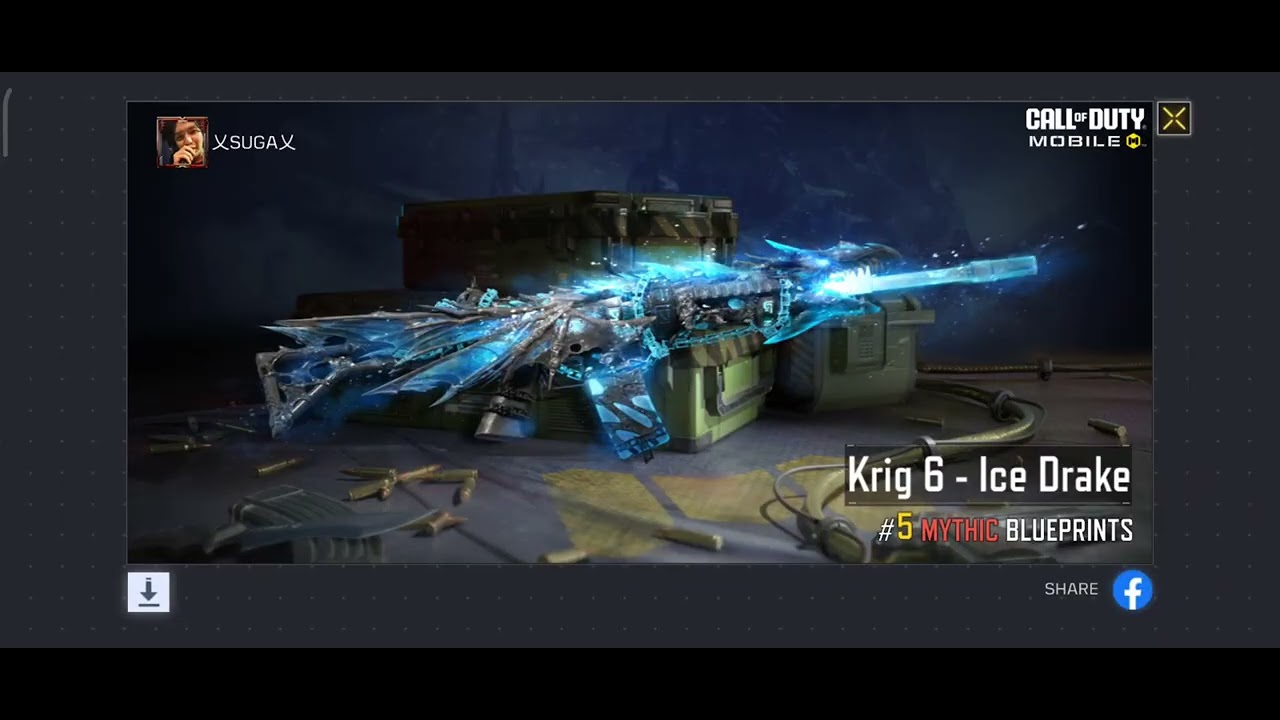 Call of Duty Mobile Krig ice drake mythic #callofdutymobile #mythicgun ...