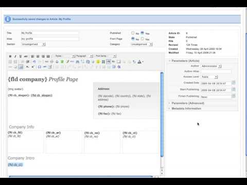 Example of Creating a Profile Page Using CB Profile Pro - Joomla ...