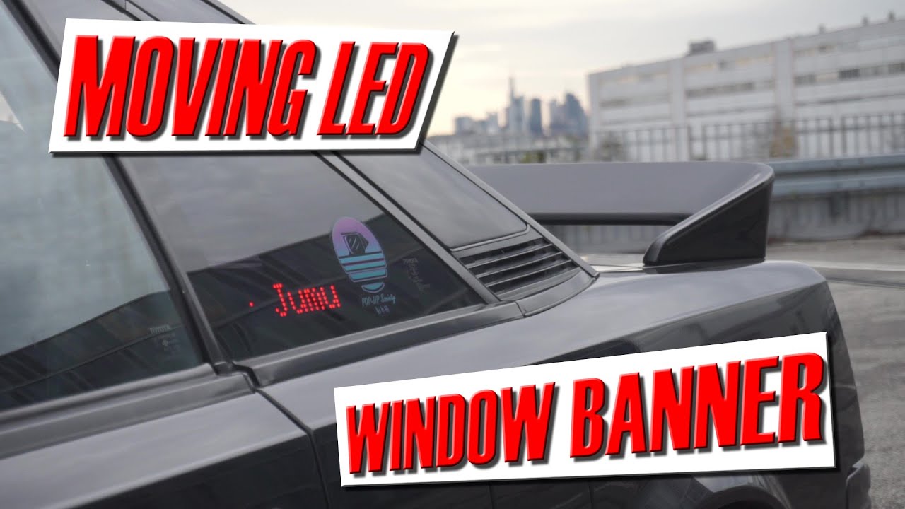 How to build a LED Car Window Slider Text - Toyota MR2 AW11 - YouTube