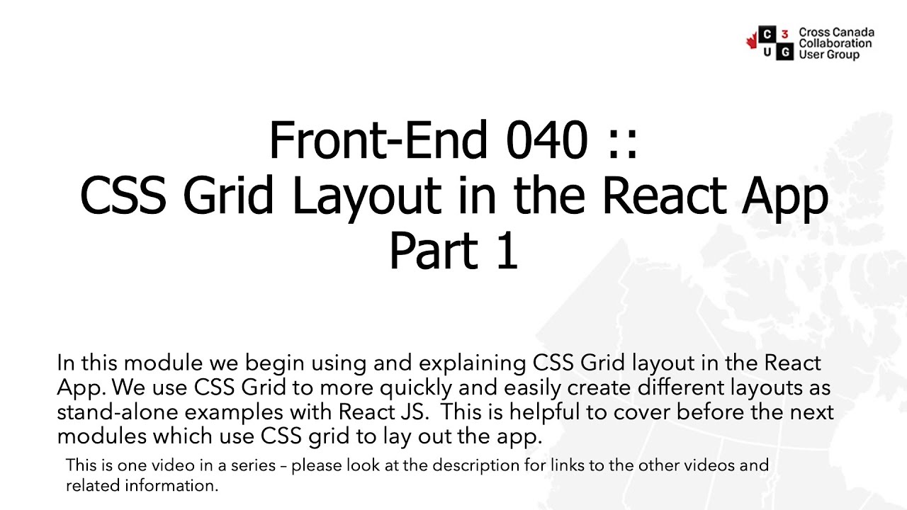 Front-End 040 ::CSS Grid Layout in the React App Part 1 - YouTube