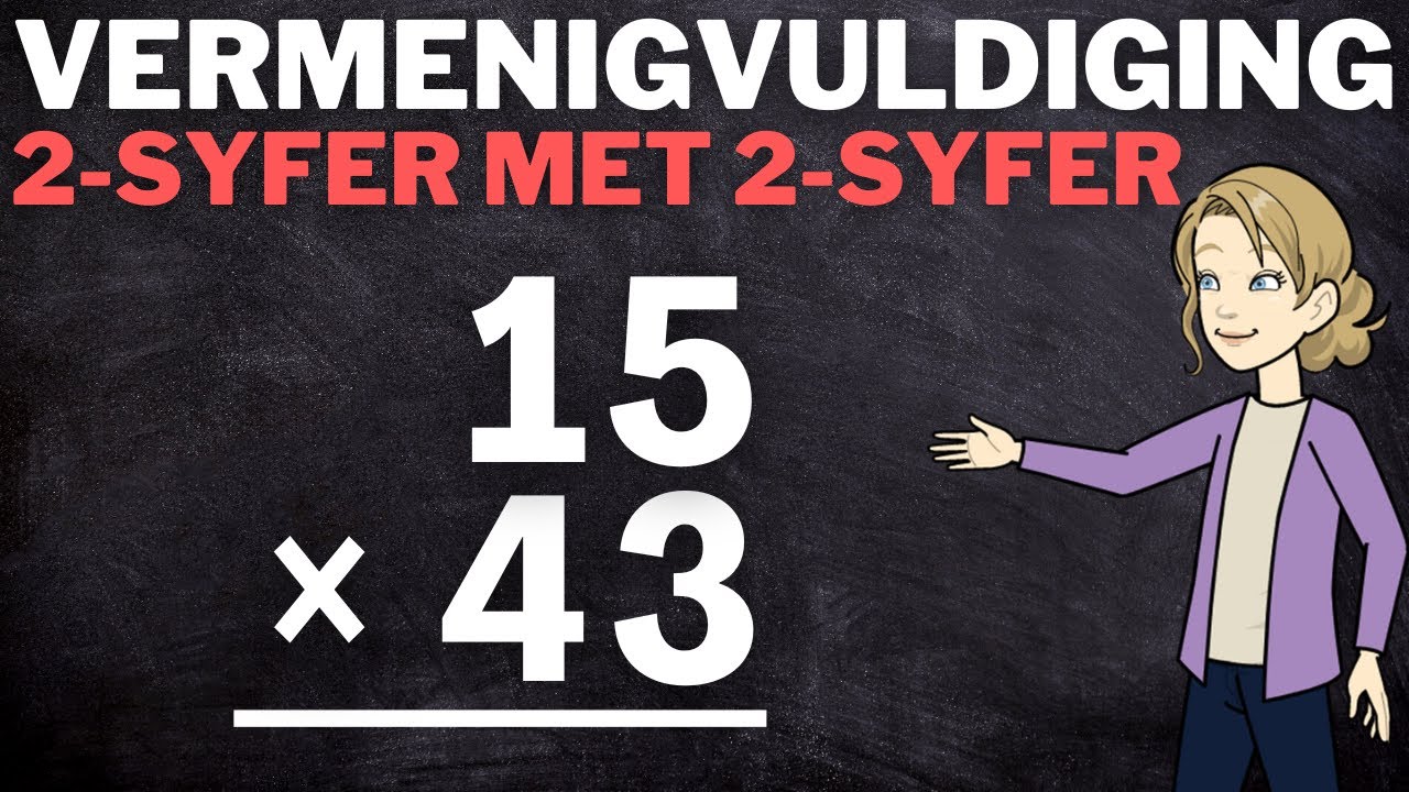 Vermenigvuldiging: 2-syfer getalle met 2-syfer getalle - YouTube