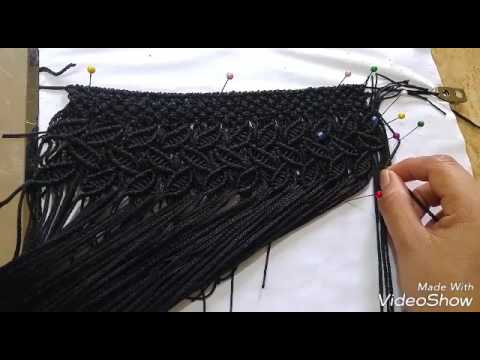 TUTORIAL Cartera a macrame parte 2/2 - YouTube