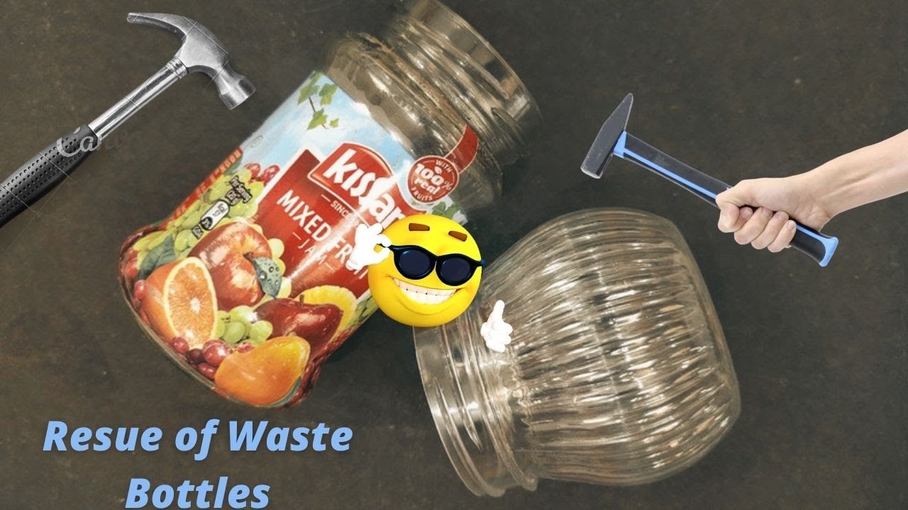 Jam Bottle Reuse to Transform into Beautiful LED Lamp/ DIY Glass Bottle ...
