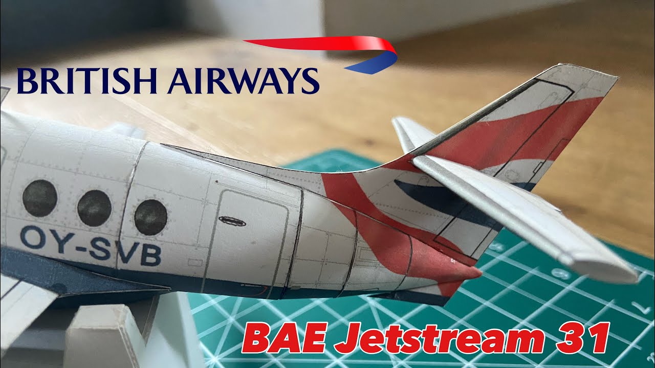 Papercraft Jetstream 31 British Airways - YouTube