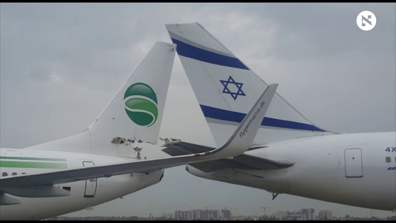 German plane collides with El Al jet at Israeli airport, damage ...