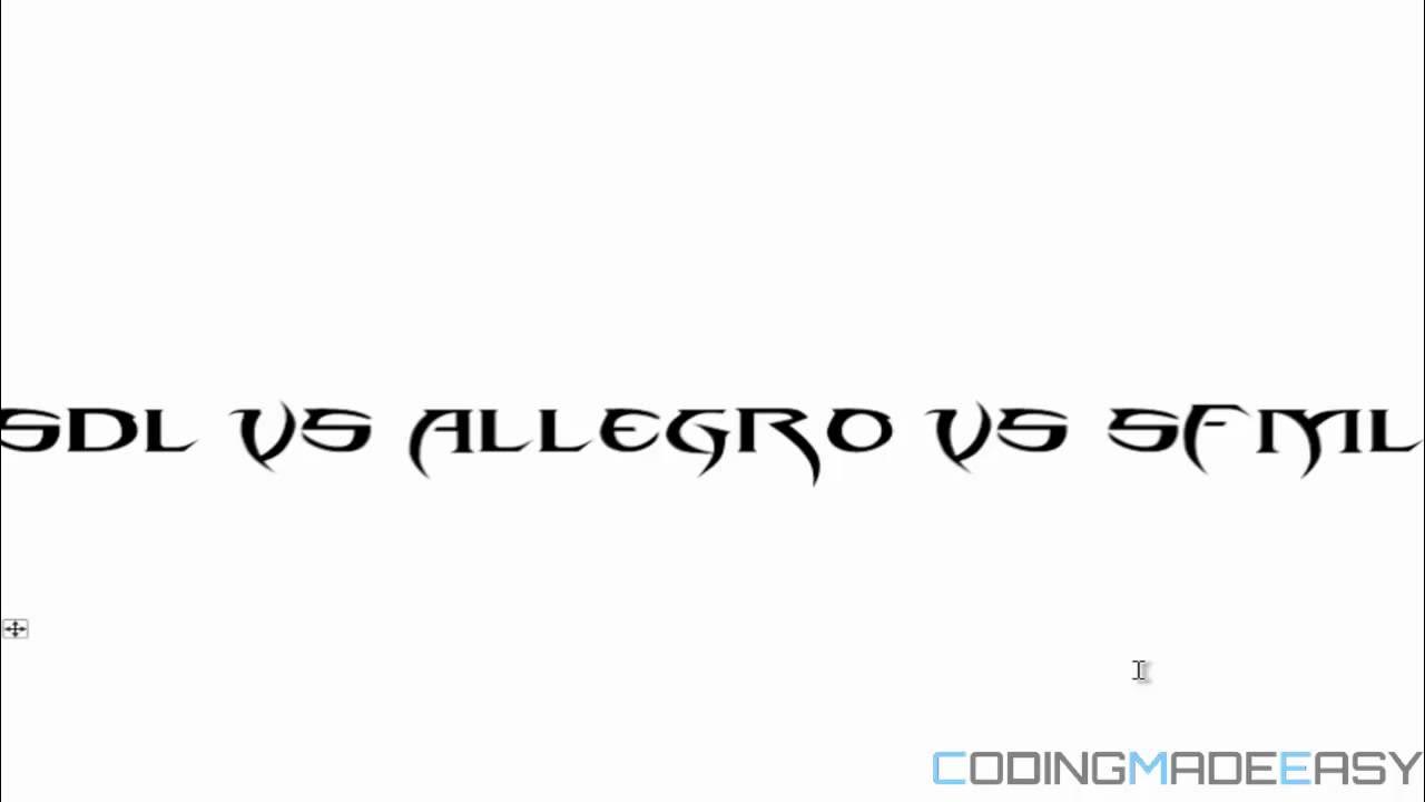 SDL vs Allegro vs Sfml - YouTube