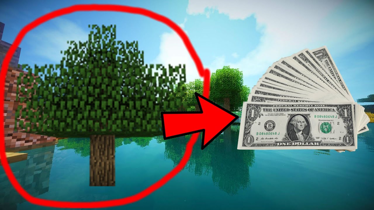 1 Minecraft Tree = 5 Trees IRL (Team Trees) - YouTube