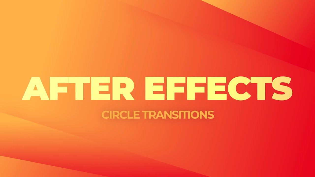 After Effects Simple Transition (CIRCLE) Minimal - YouTube