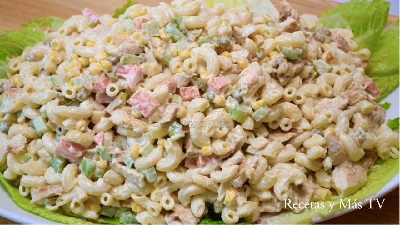 Ensalada de Coditos con Pollo Riquisíma y Fácil - YouTube