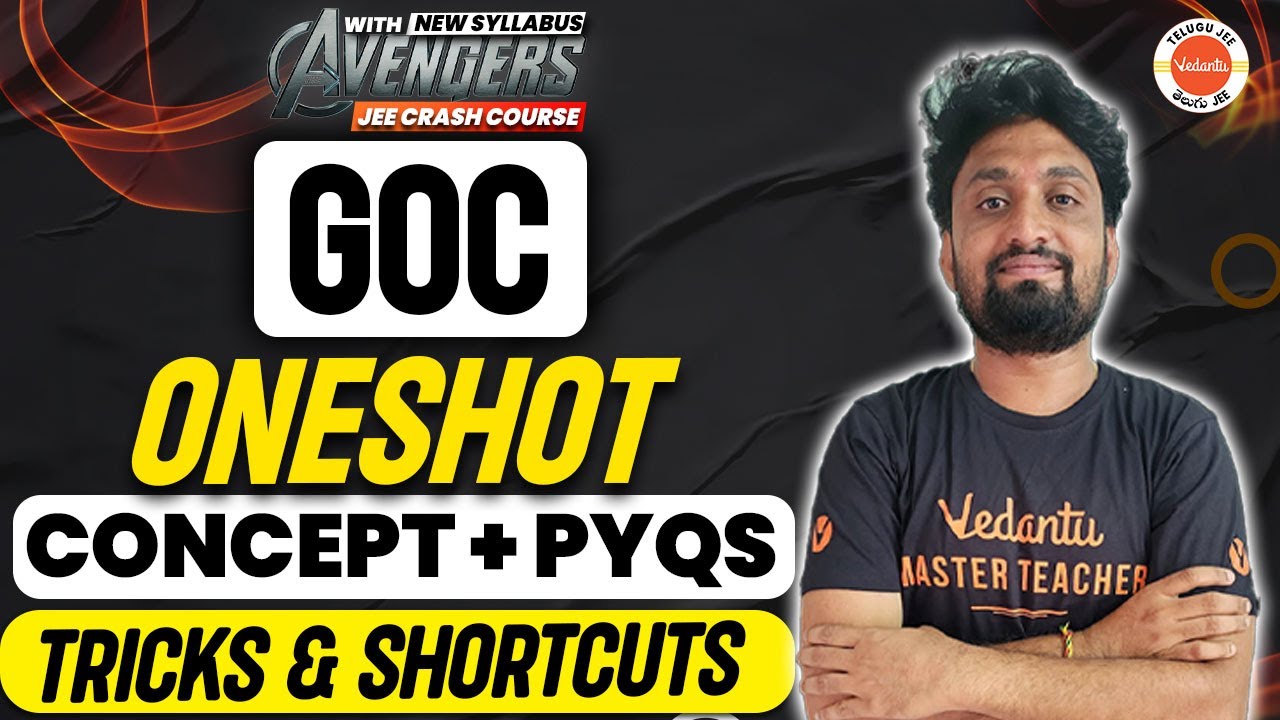 COMPLETE GOC | ONESHOT | CONCEPT+PYQs | CLASS 11 | TRICKS & SHORTCUTS | JEE 2024/25 - YouTube