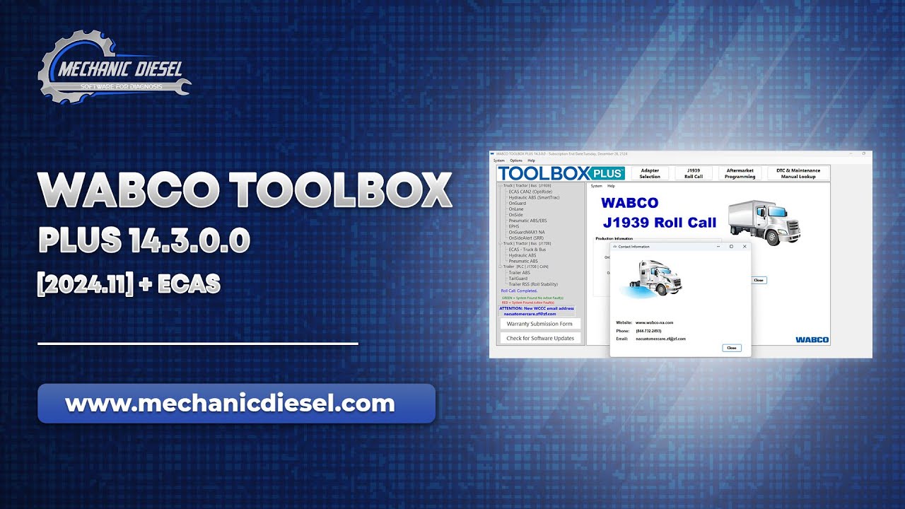 Exploration of WABCO TOOLBOX PLUS 14.3.0.0 [2024.11] + ECAS Software ...