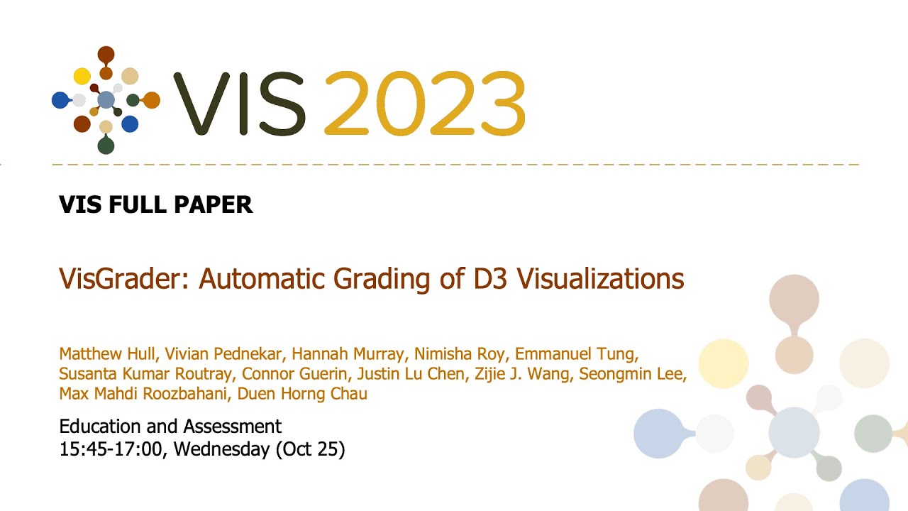 VisGrader: Automatic Grading of D3 Visualizations - Fast Forward | VIS ...