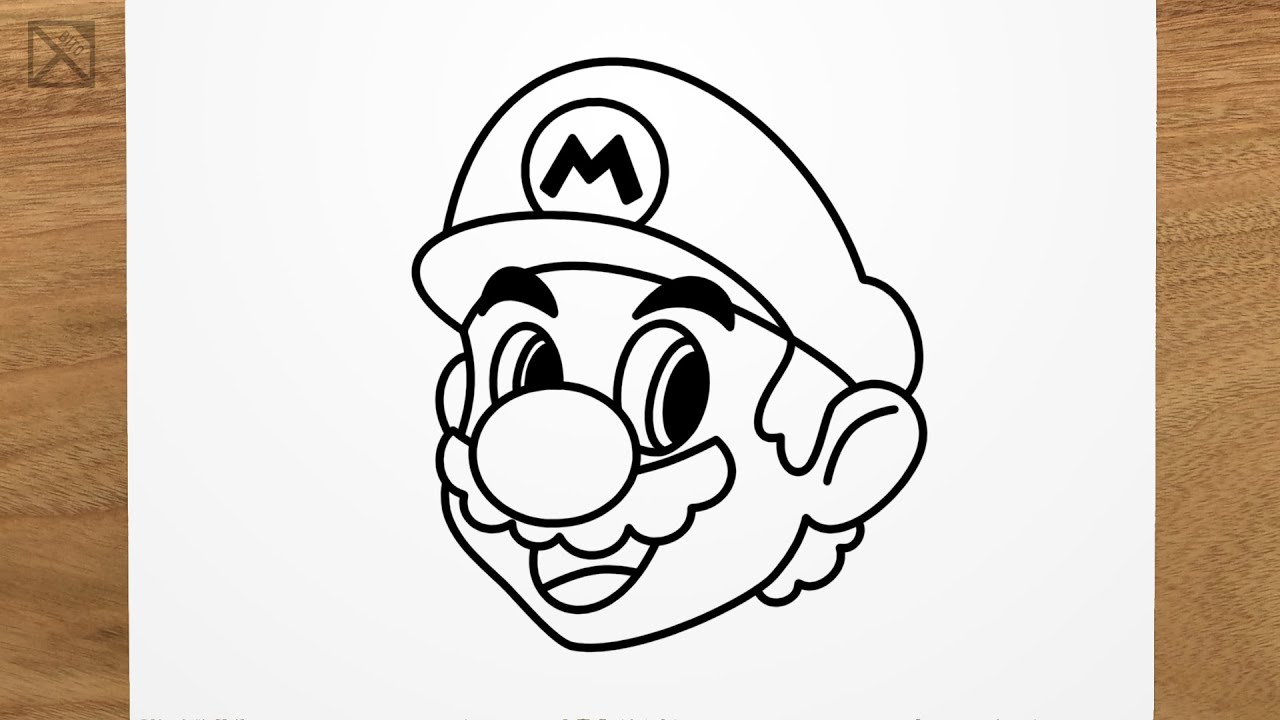How to draw SUPER MARIO step by step, EASY - YouTube
