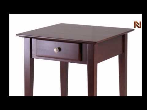 Winsome Rochester End Table with one Drawer, Shaker 94821 - YouTube