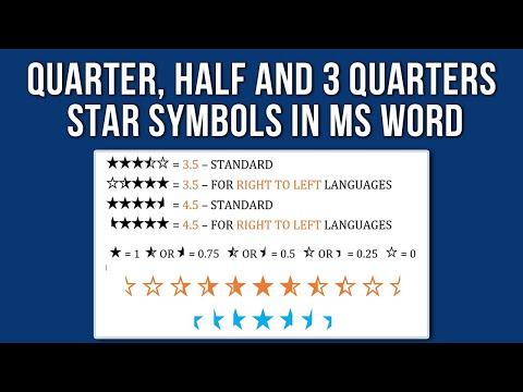 How To Insert Rating Stars Using Ms Word For Resume