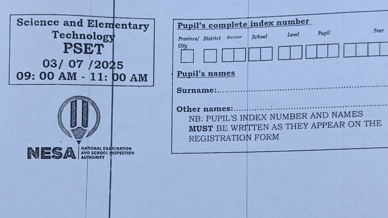 P6 SET National Examination - 2025 NESA EXAM correction of science ...