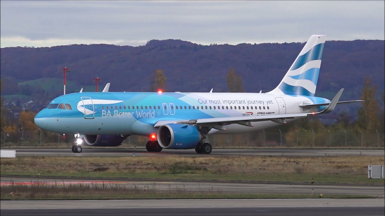 Airbus A320-251N / British Airways "BA Better World" / landing & take ...